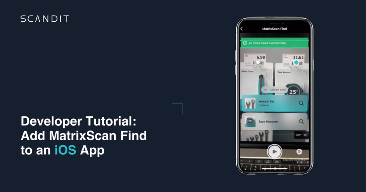 Developer Tutorial: Add MatrixScan Find to an iOS App - Scandit